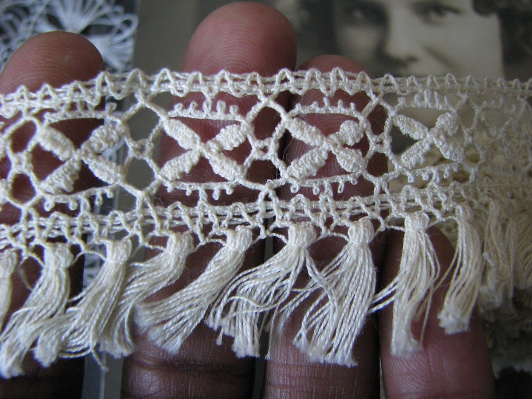 Antique Lace Trim, Antique Lace Trim, Antique Bobbin Lace, Cream ...