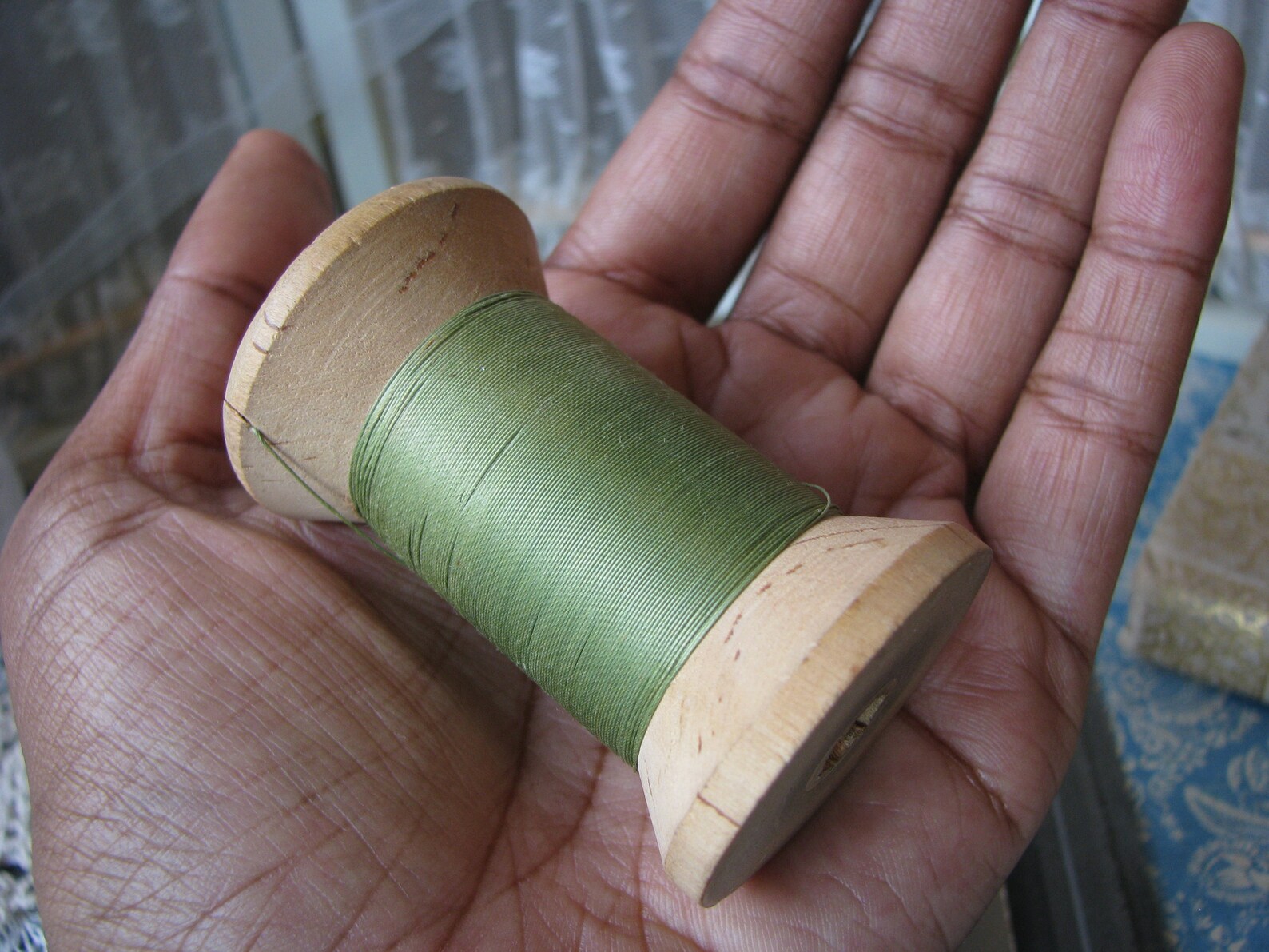 Antique Spool of Thread Large Antique Spool Antique Wooden | Etsy