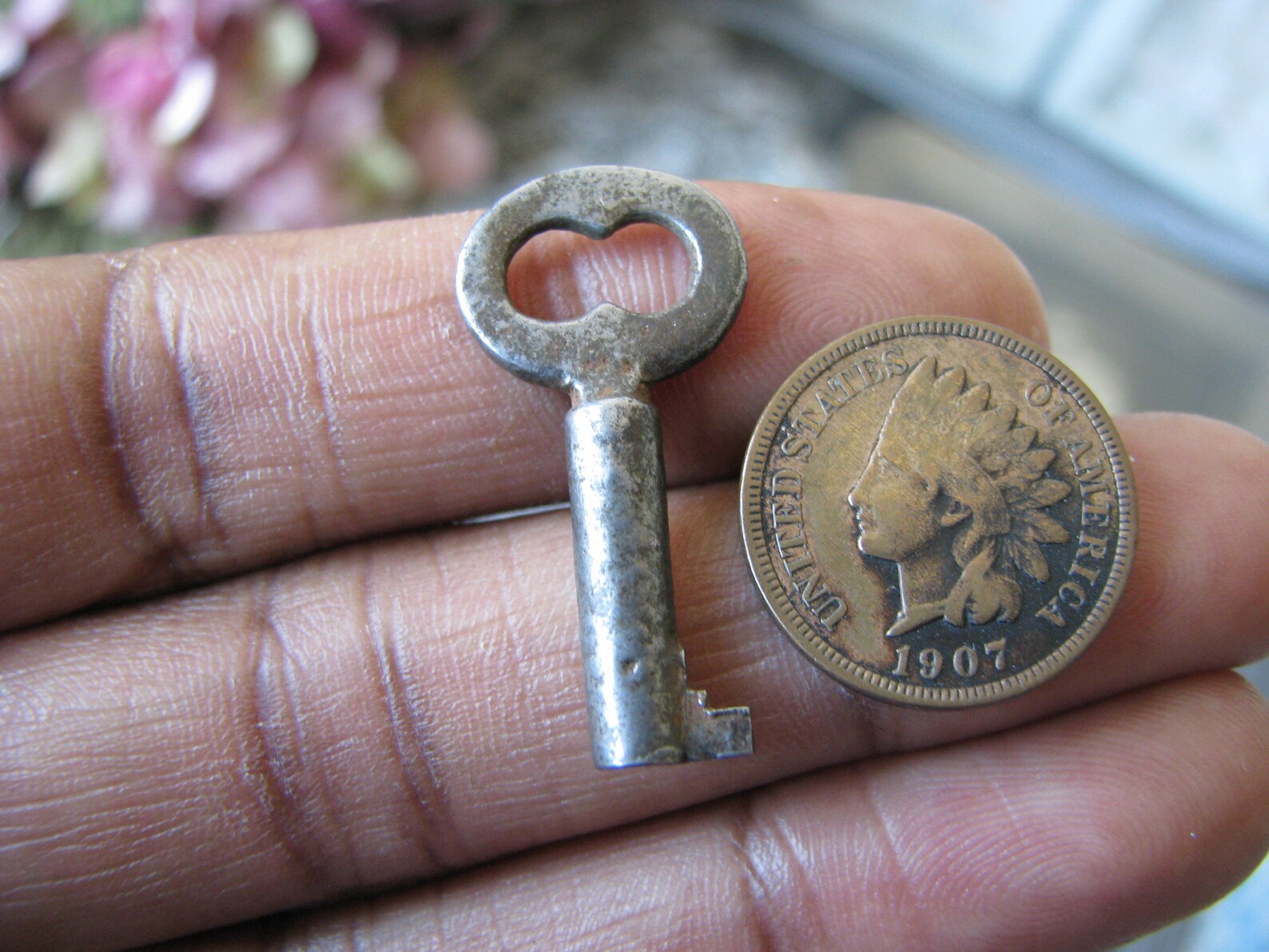 Antique Key Pendant, Small Antique Key, Antique Steampunk Key ...