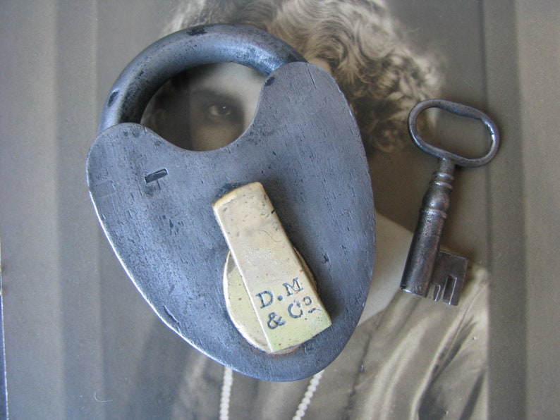 Antique Heart Padlock Large Antique Padlock Antique | Etsy