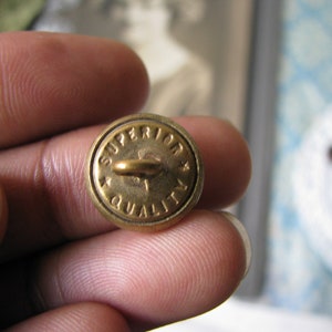 Antique Fire Department Button, Antique Brass Uniform Button, Superior ...