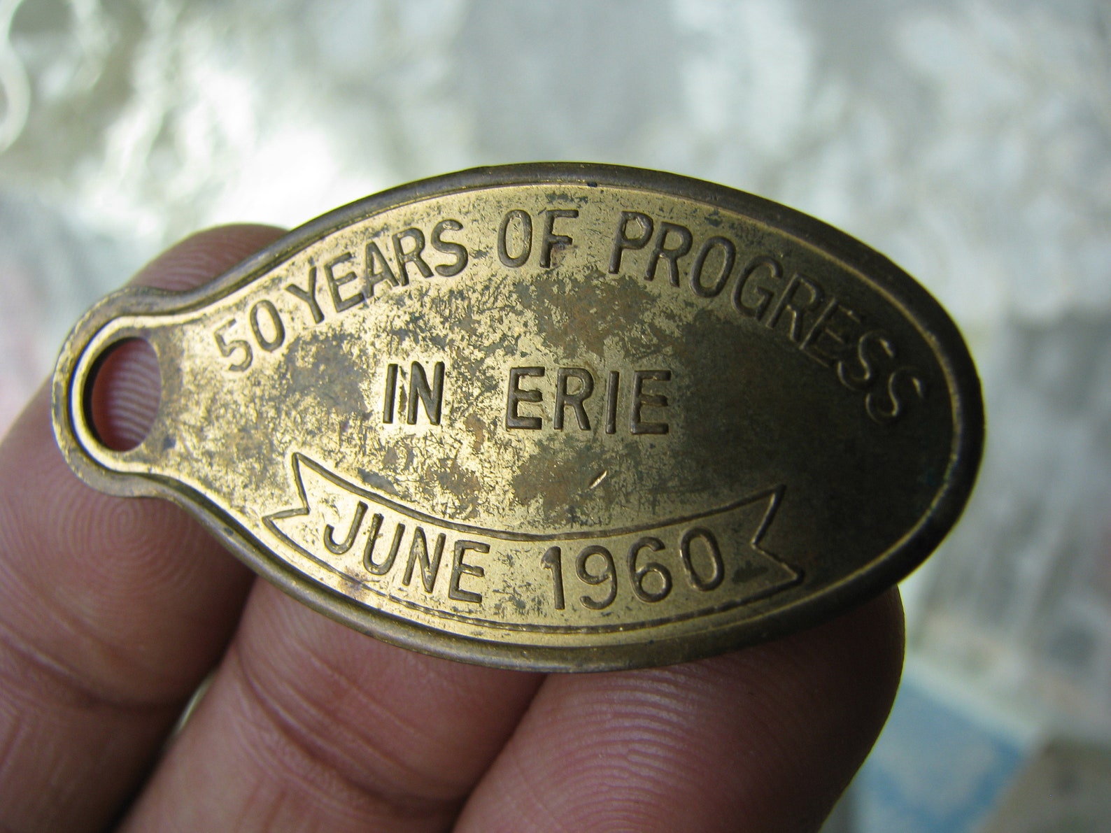 Vintage Key Fob, General Electric Key Fob, Commemorative Key Fob, Brass ...