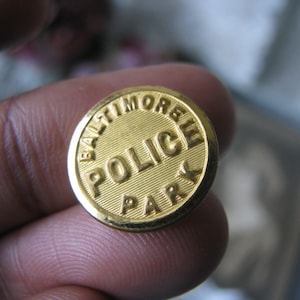 Antique Police Button, Vintage Work Button, Antique Uniform Button ...