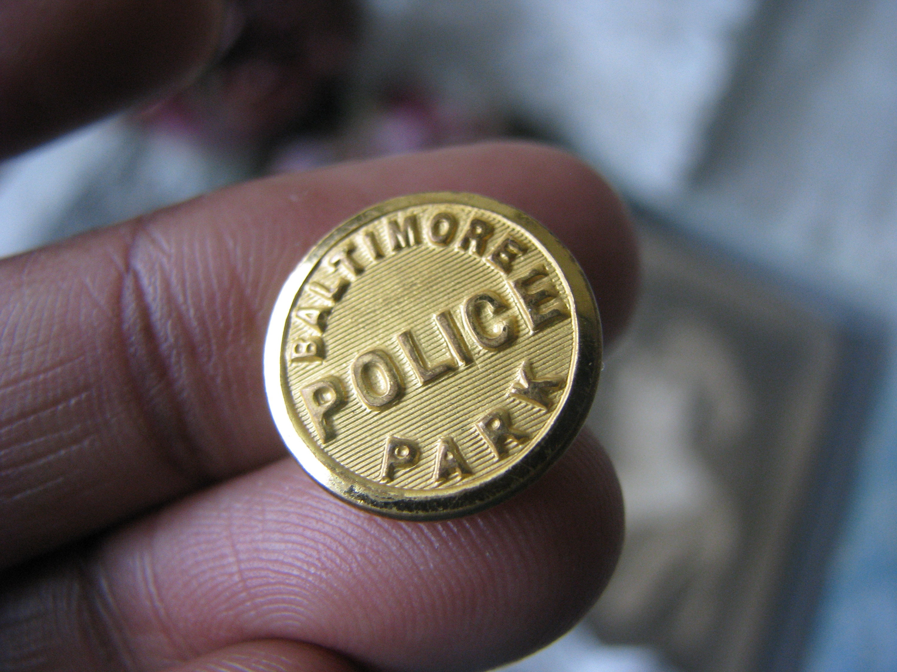 Antique Baltimore Police Park Button, Waterbury Button Co. - Etsy
