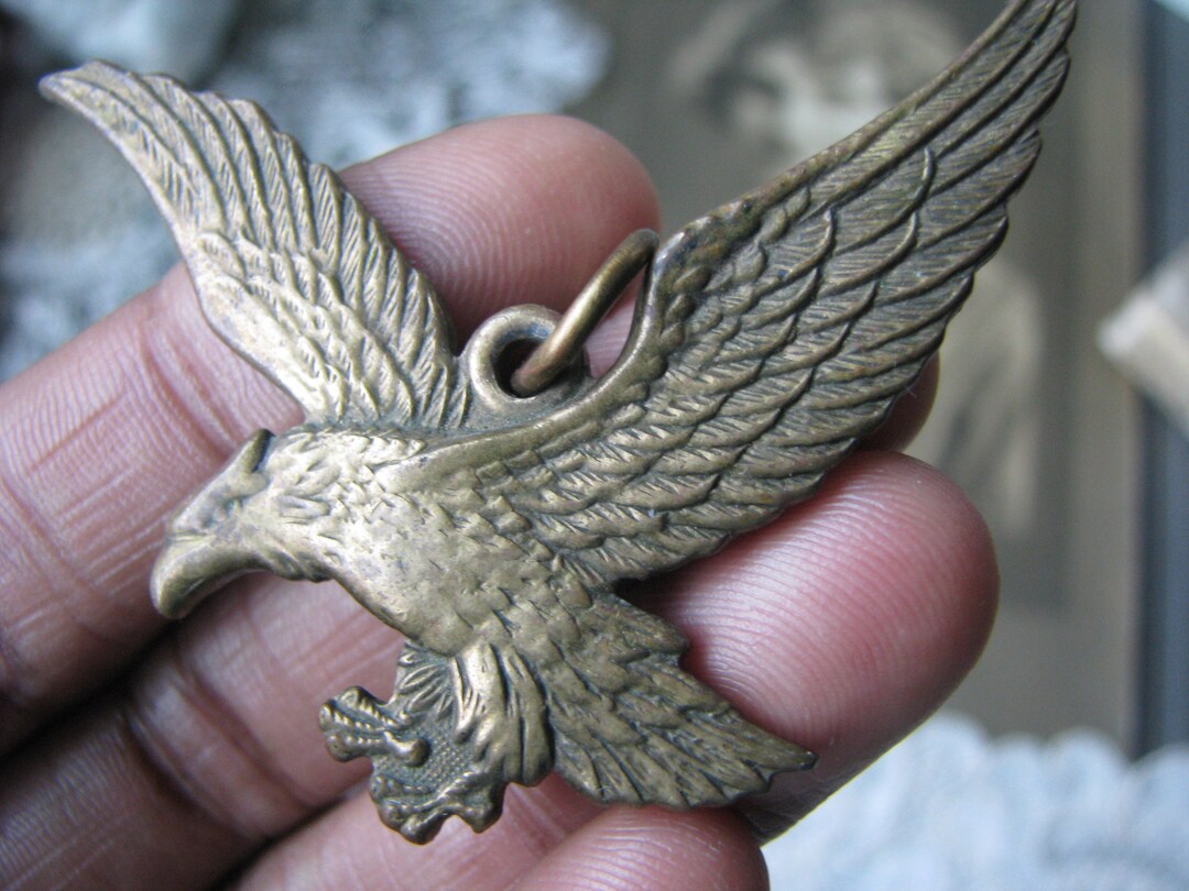 Vintage Brass Eagle Key Fob, Vintage Brass Key Fob, Vintage Eagle Fob ...