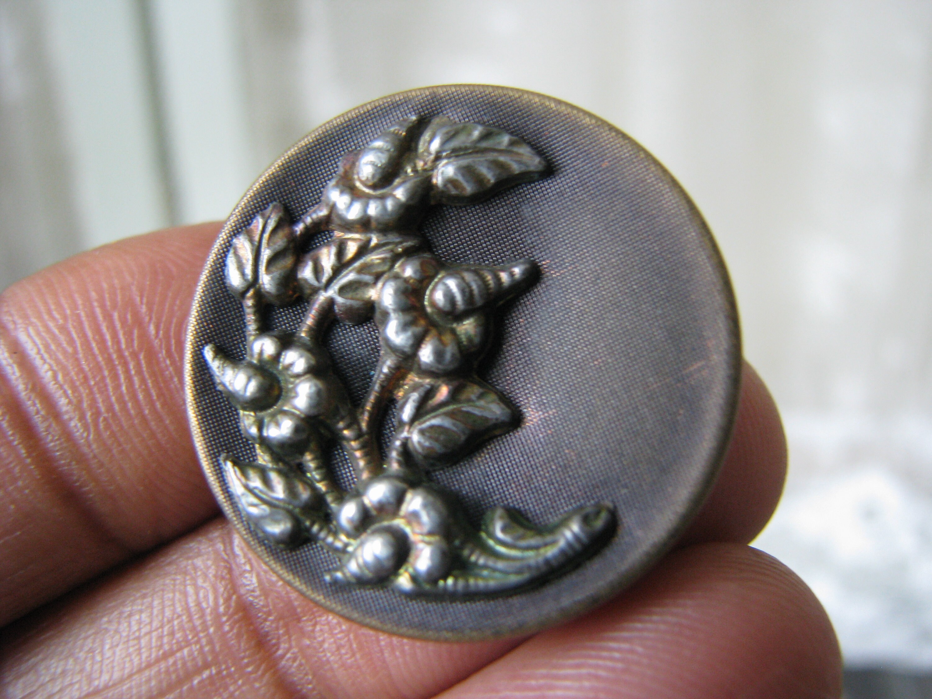 Antique Picture Button Victorian Picture Button Flower | Etsy