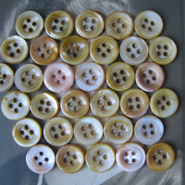 Carved Mother of Pearl Buttons - Etsy