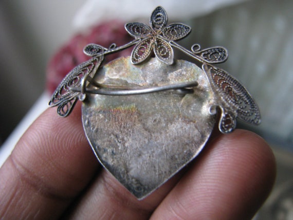 Chinese Export Brooch, Antique Chinese Brooch, Etched… - Gem