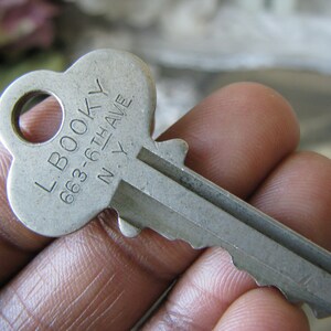 Antique Brass House Key, Clover Top, Steampunk Jewelry - Etsy