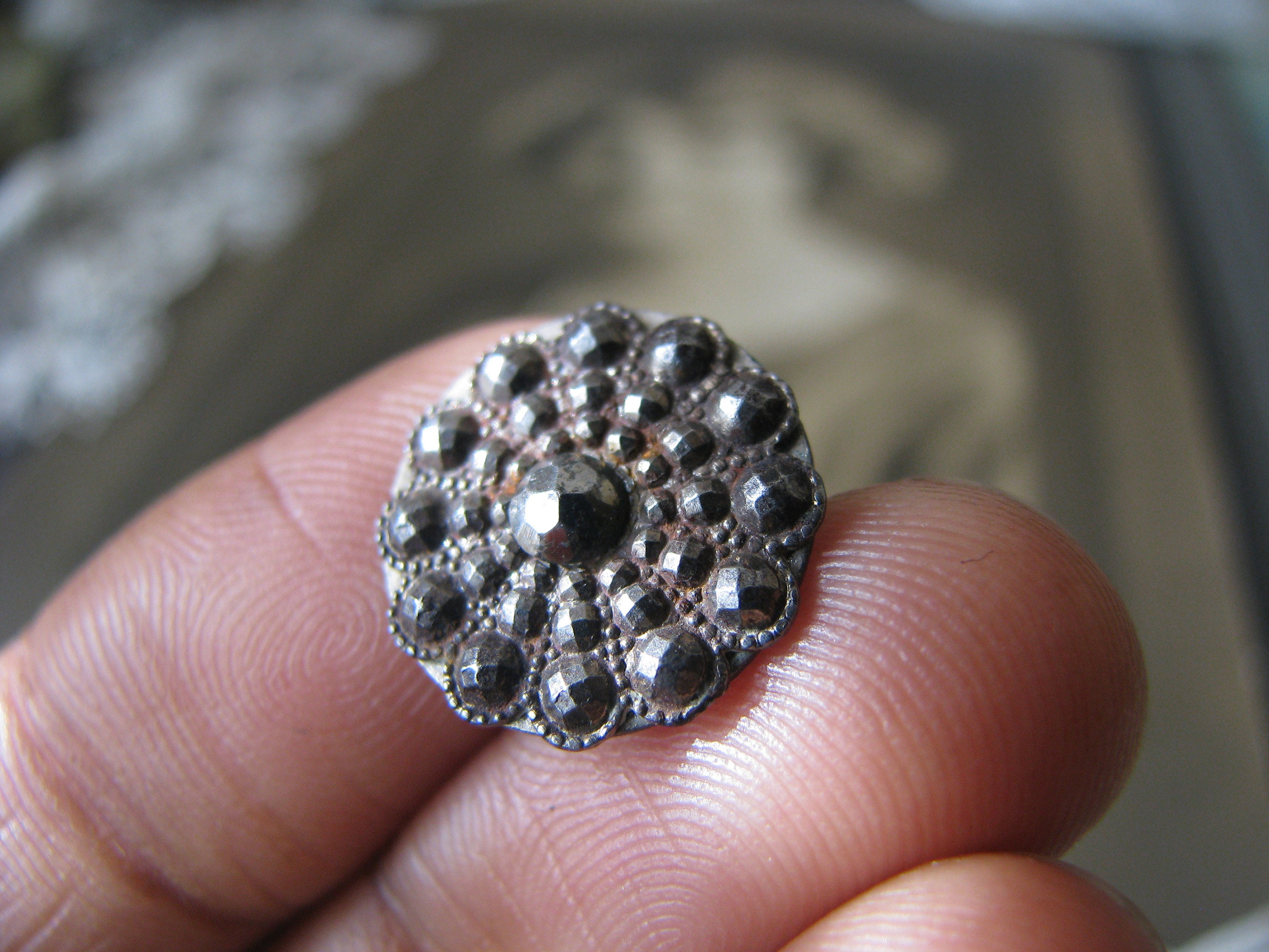 Antique Cut Steel Button Victorian Cut Steel Button Cut - Etsy