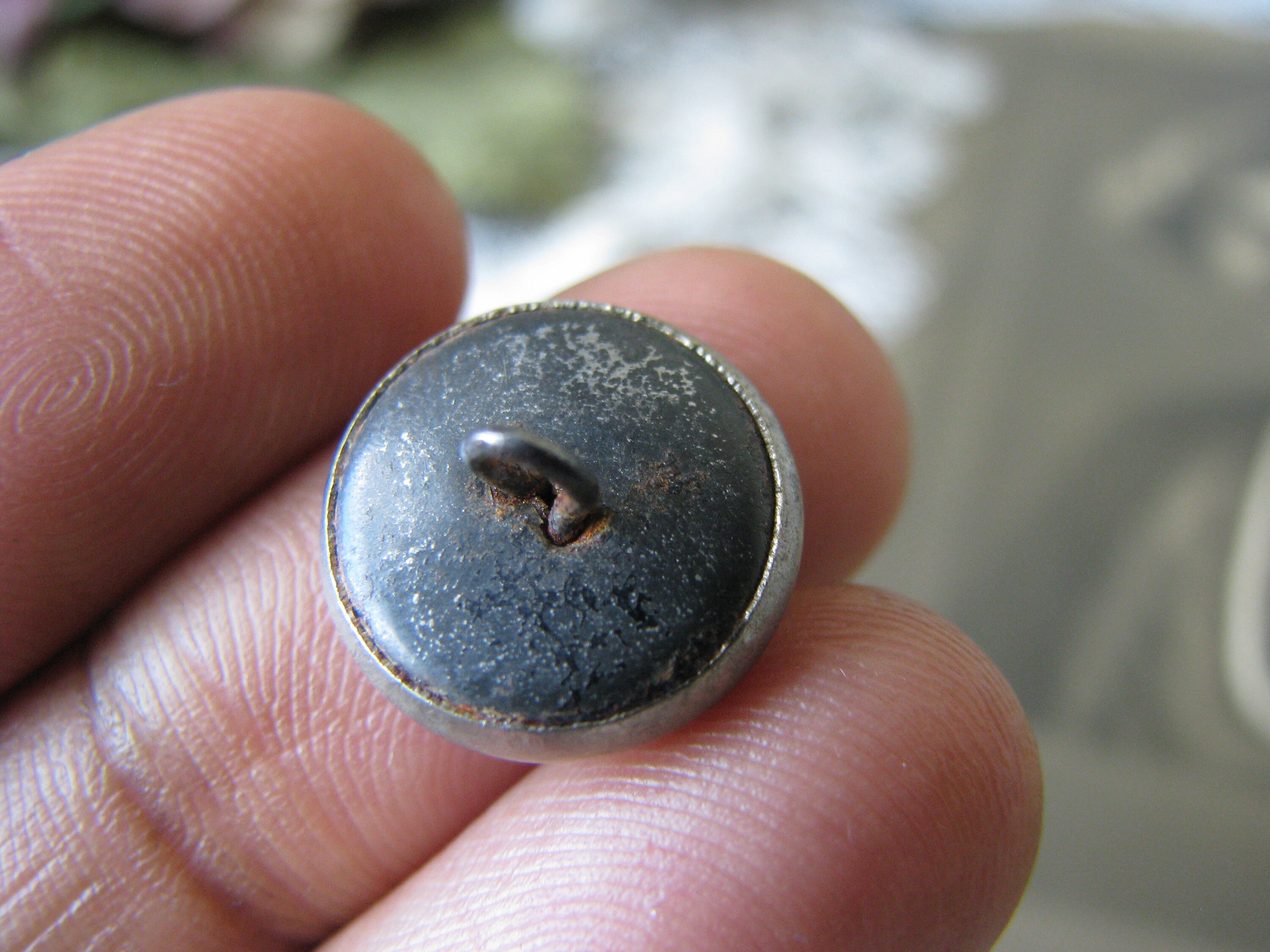 Antique Pewter Button Victorian Pewter Button, Antique Picture Button ...