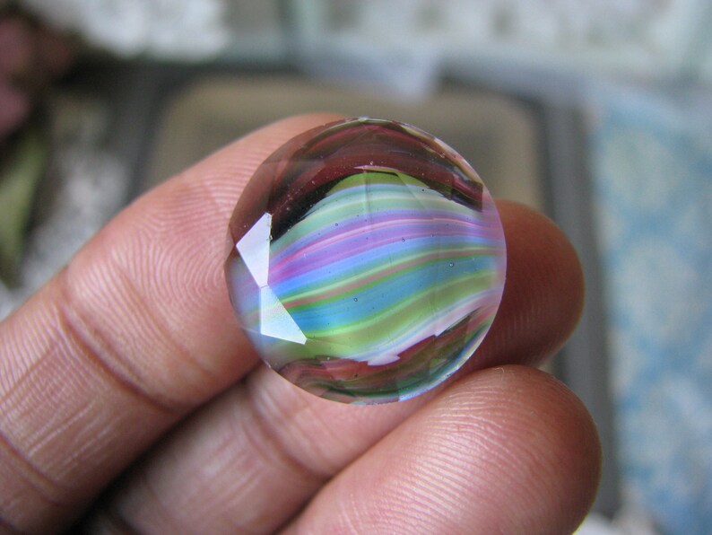 Large Vintage Swirl Glass Jewel Vintage Art Glass Jewel - Etsy