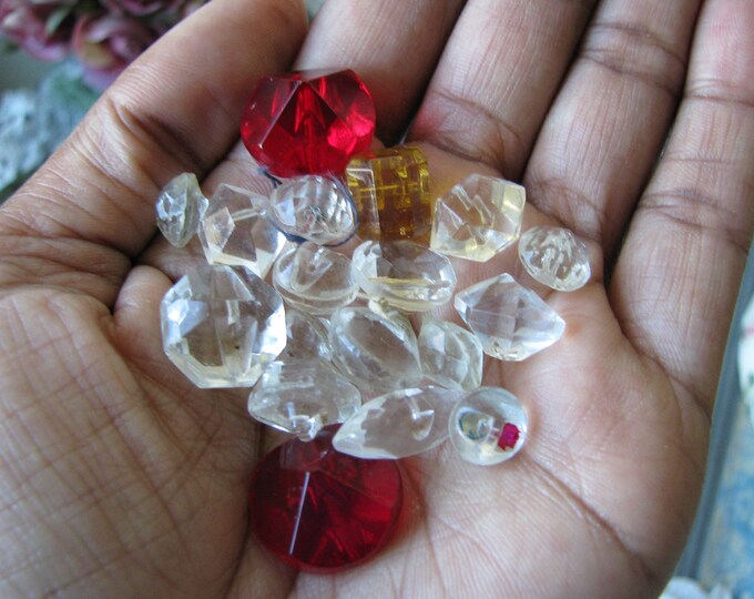Antique Glass Buttons, Vintage Glass Jewel Buttons, Gemstone Buttons ...