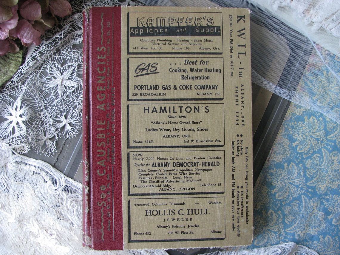 Vintage Directory Book Vintage Advertisement Book Vintage - Etsy
