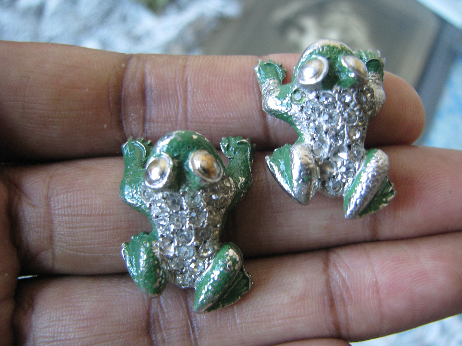 Art Deco Shoe Pins Paste Shoe Pins Frog Shoe Pins Art Deco | Etsy