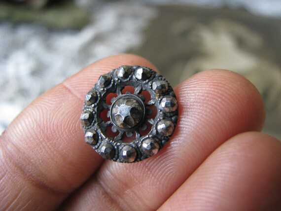 Antique Cut Steel Button Victorian Cut Steel Button Cut | Etsy