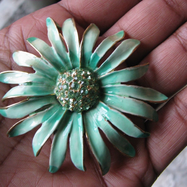 Enamel Flower Brooch - Etsy