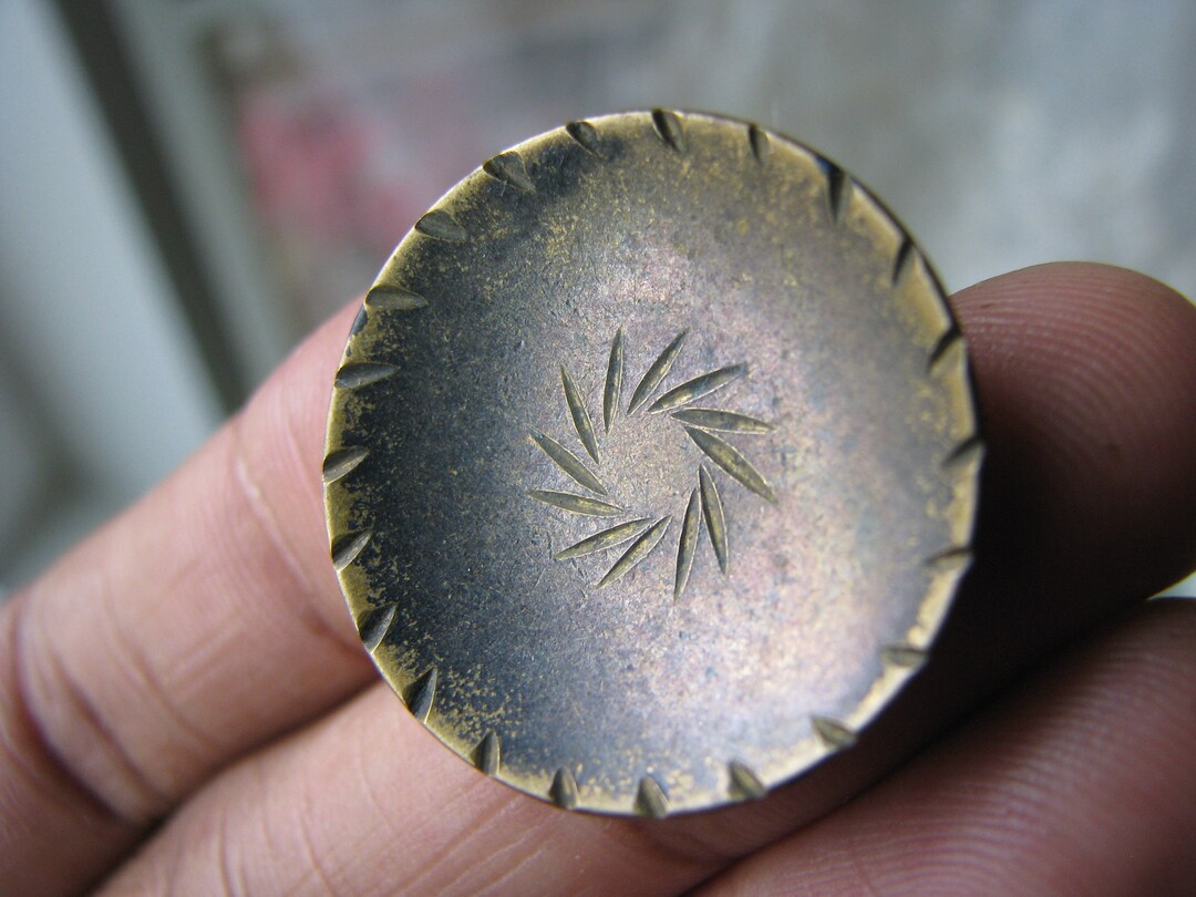 Antique Golden Age Button, Chased Brass Button, Gold Gilt Button ...
