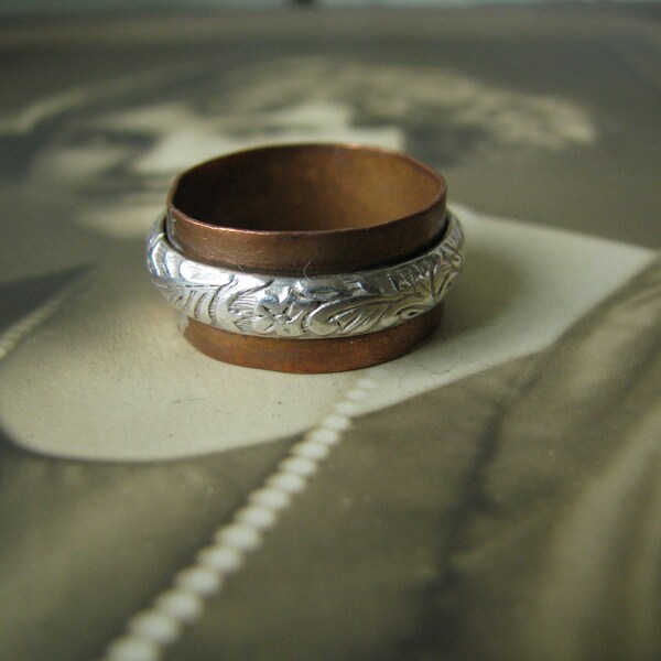 Silver Copper Ring - Etsy