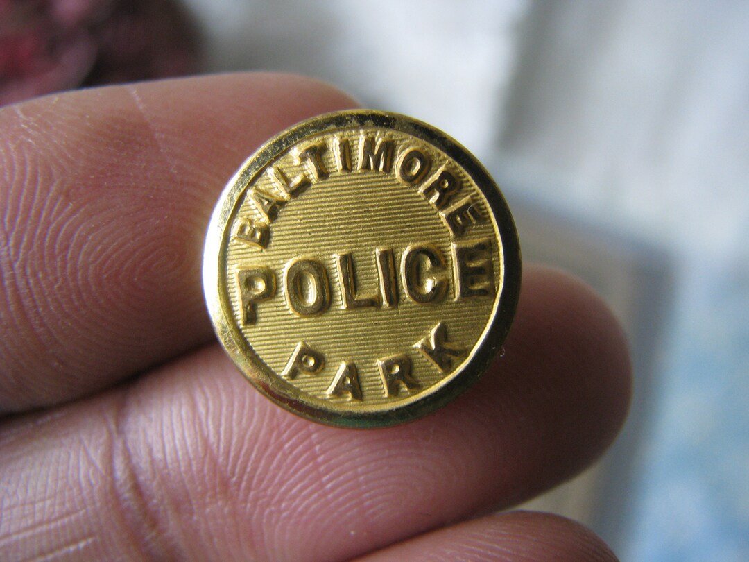 Antique Baltimore Police Park Button, Waterbury Button Co. - Etsy