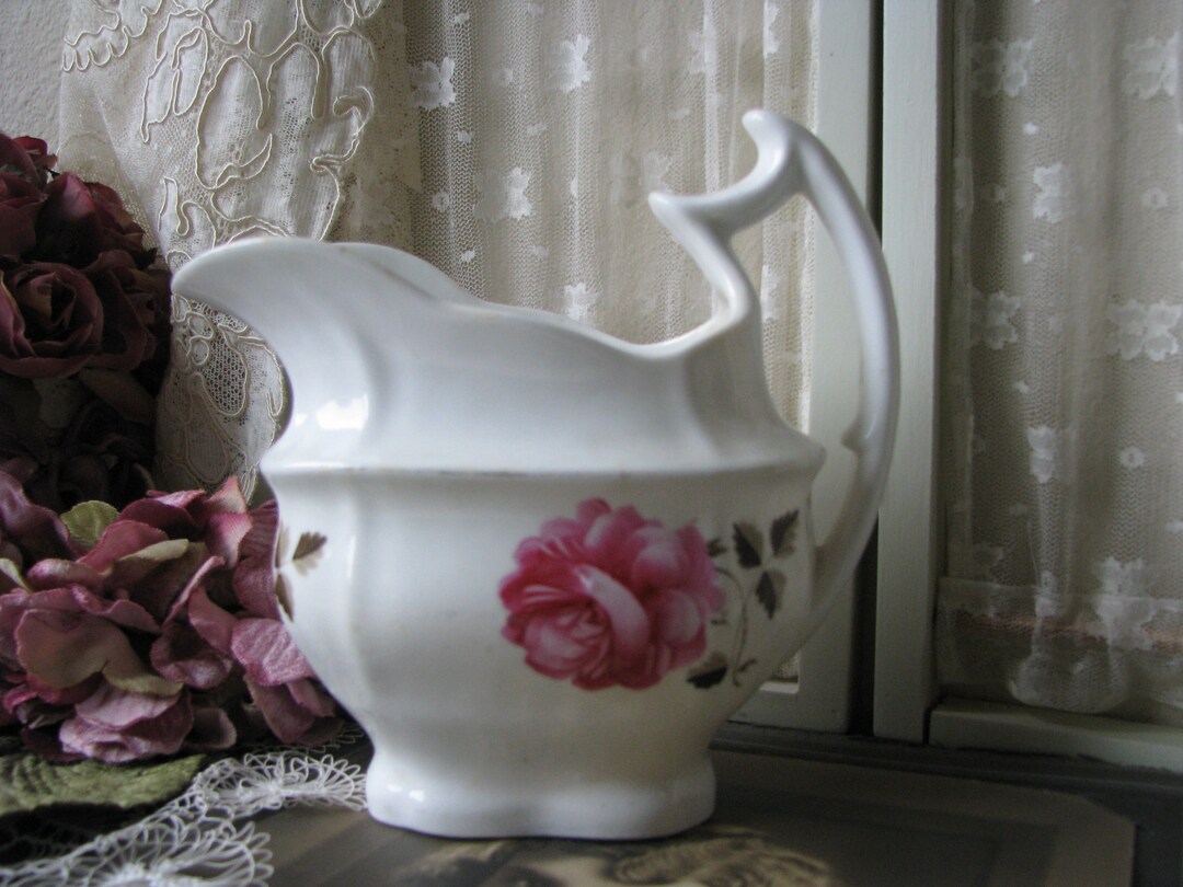 18th Century Hand Painted Porcelain Creamer, Antique English Creamware ...