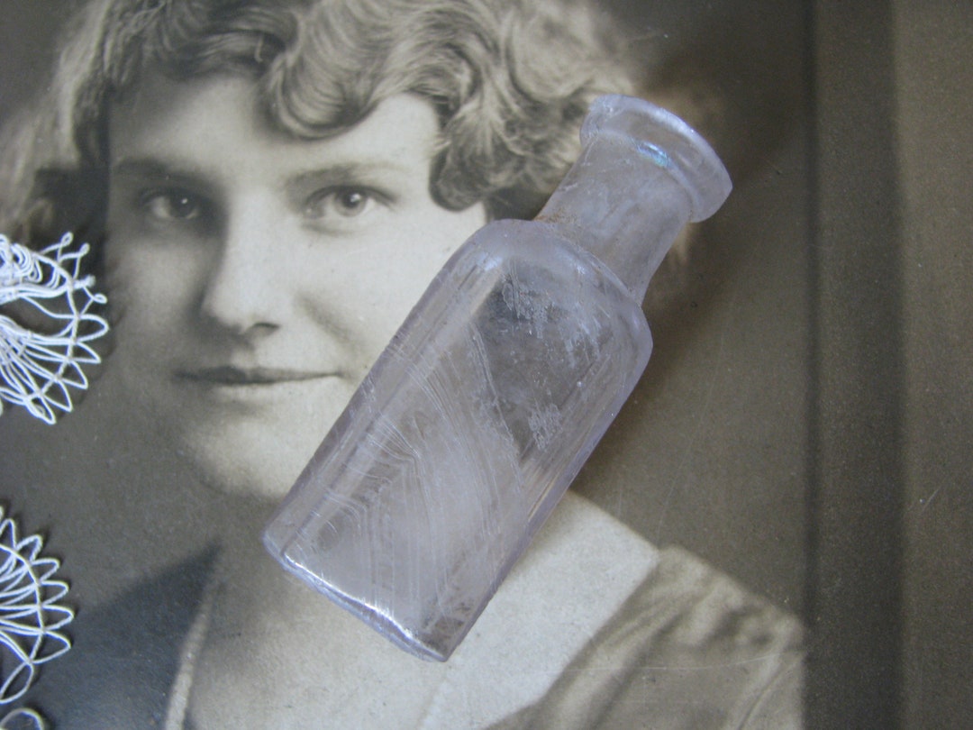 Antique Vial Bottle, Antique Miniature Bottle, Sun Purple, Glass Bottle ...