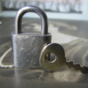 Vintage Brass Small Padlock & Key, Bristol's Padlock, Vintage Miniature ...