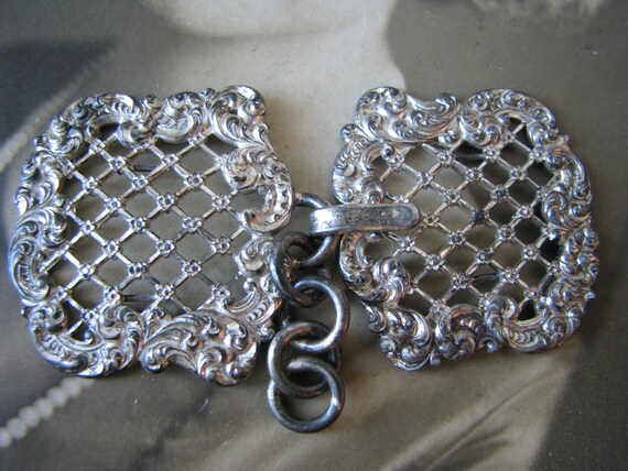 Antique Dress Buckle, Victorian Dress Buckle, Silver … - Gem