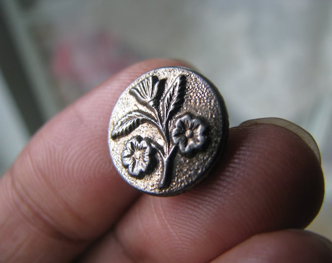 Antique Tin Button, Victorian Picture Button, Antique Picture Button ...