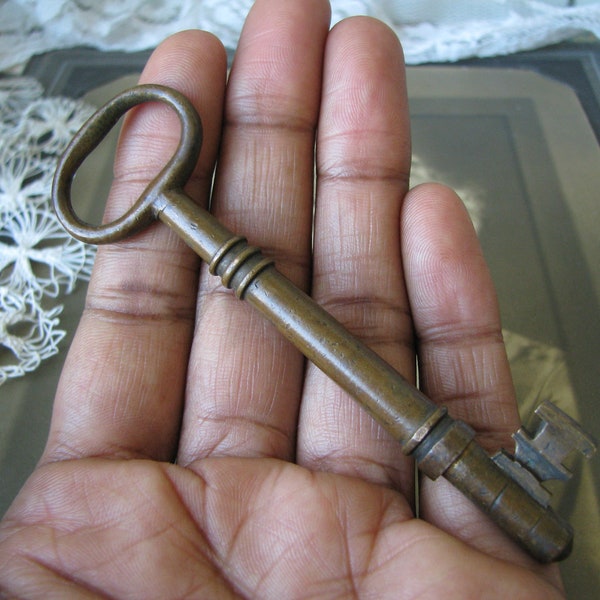 Brass Skeleton Key - Etsy