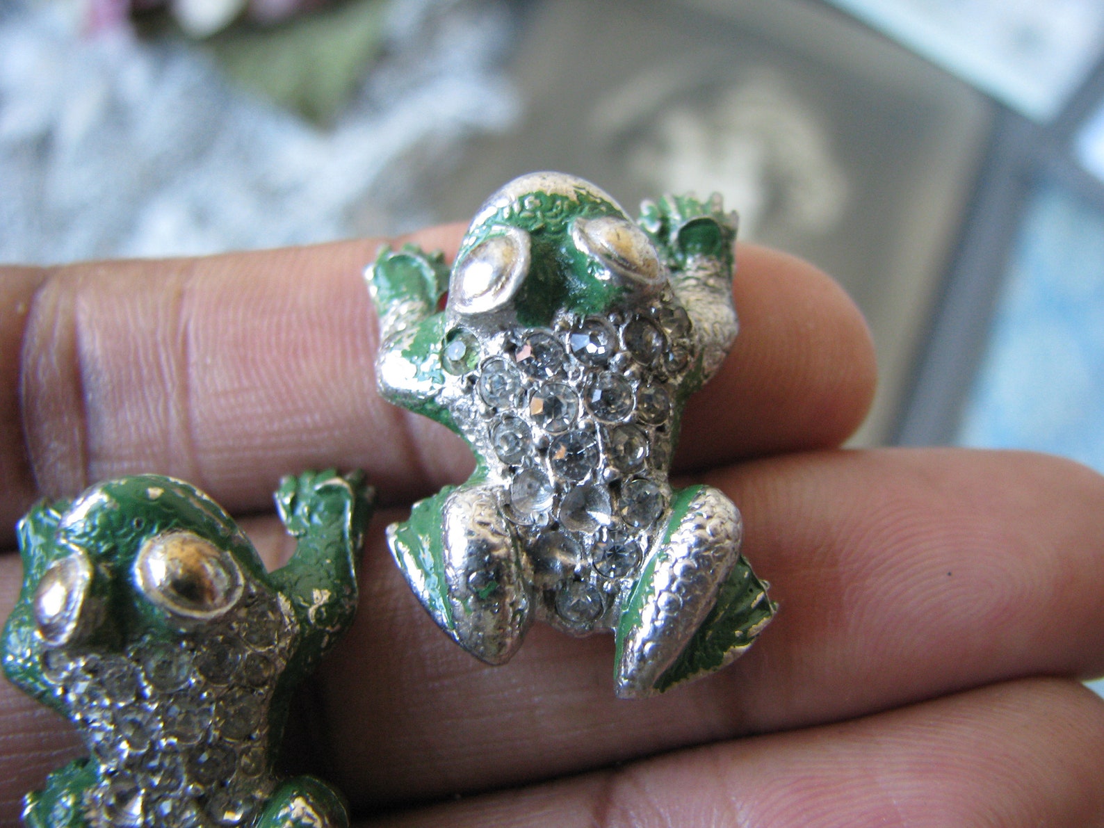 Art Deco Shoe Pins Paste Shoe Pins Frog Shoe Pins Art Deco | Etsy