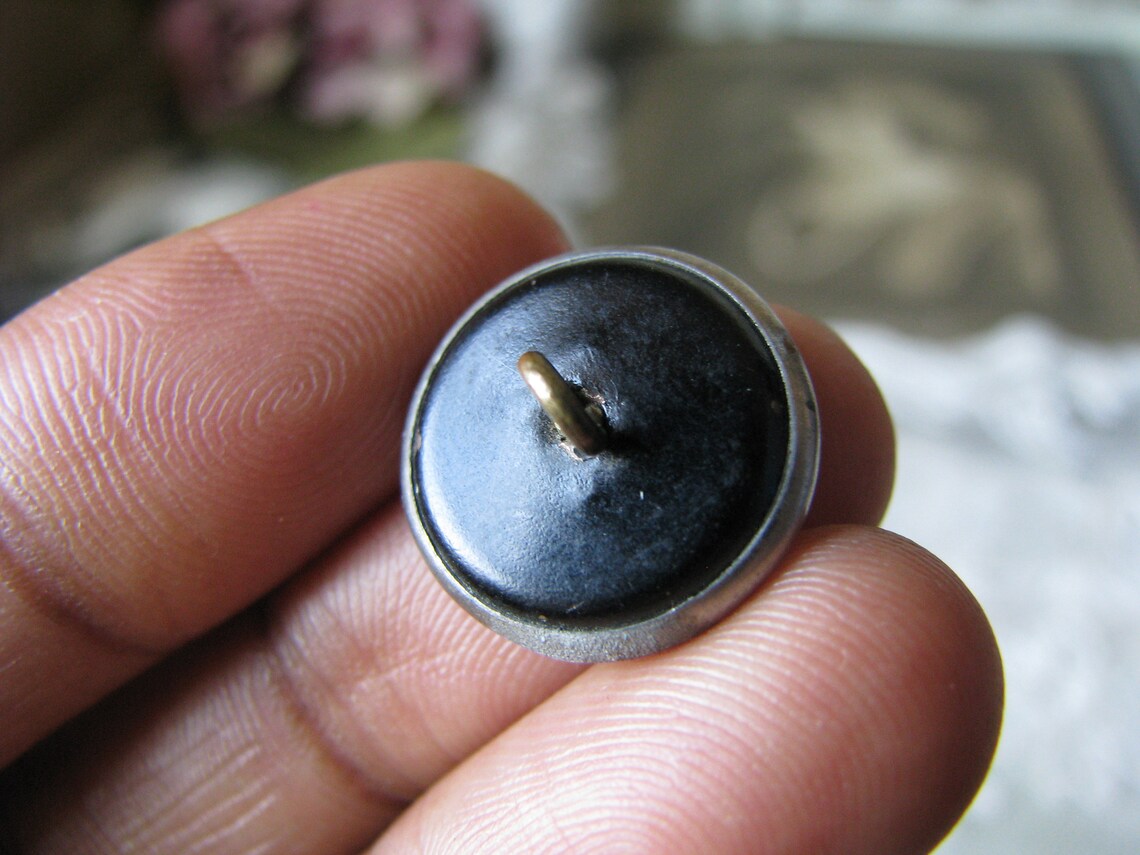 Antique Tin Button Victorian Picture Button Antique Picture | Etsy