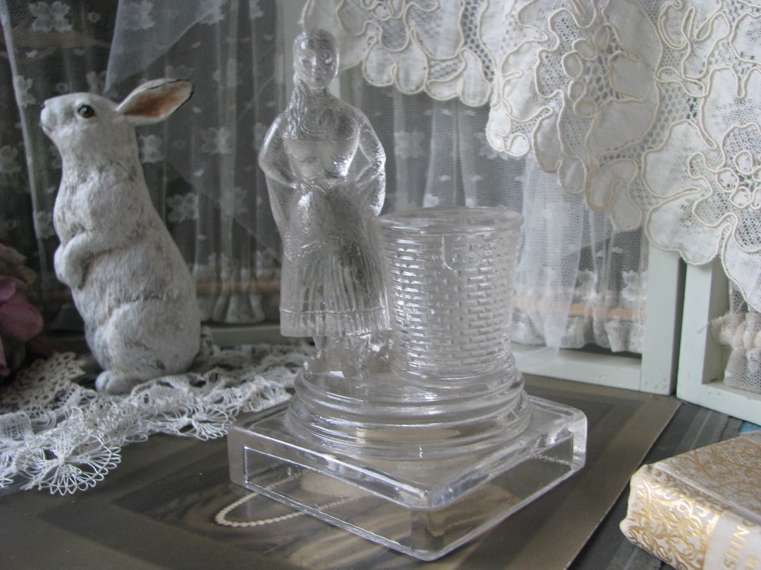 Antique Match Holder, Figural Match Holder, Glass Match Holder ...