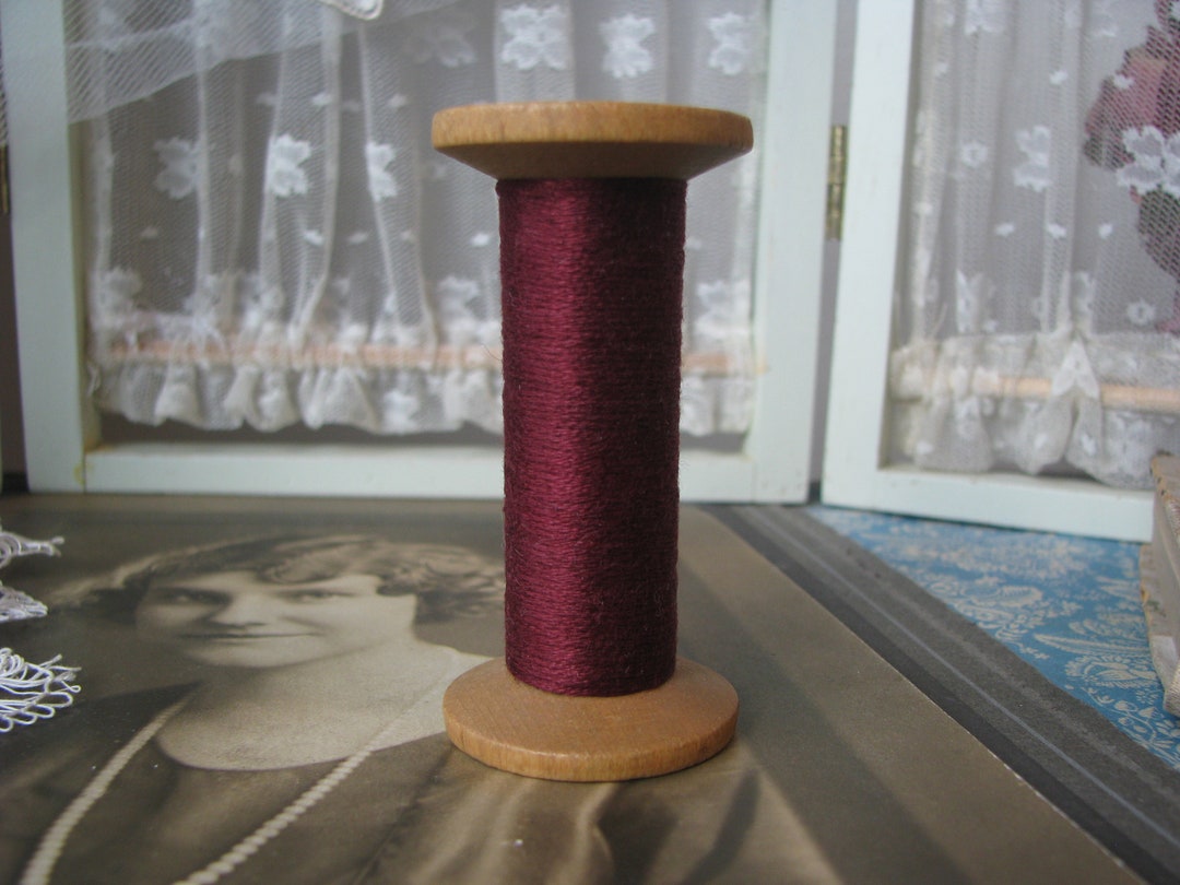 Antique Spool of Thread, Large Antique Spool, Antique Wooden Spool ...