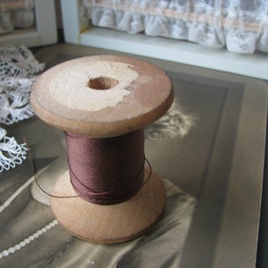 Antique Spool of Thread, Large Antique Spool, Antique Wooden Spool ...