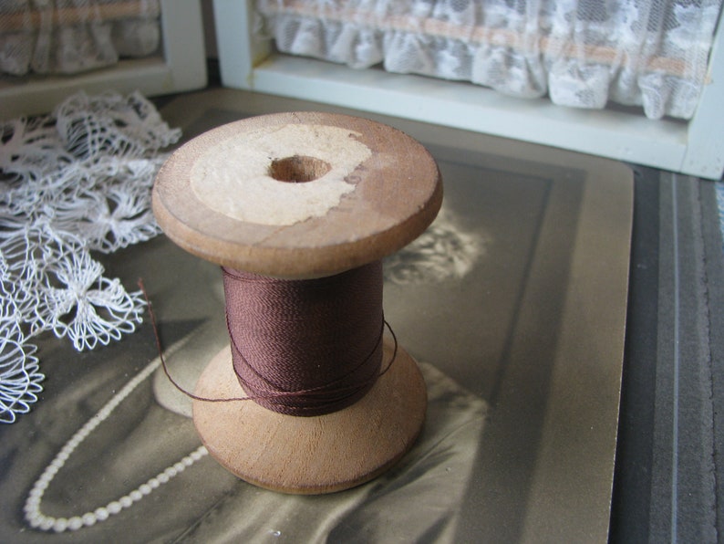 Antique Spool of Thread Large Antique Spool Antique Wooden | Etsy