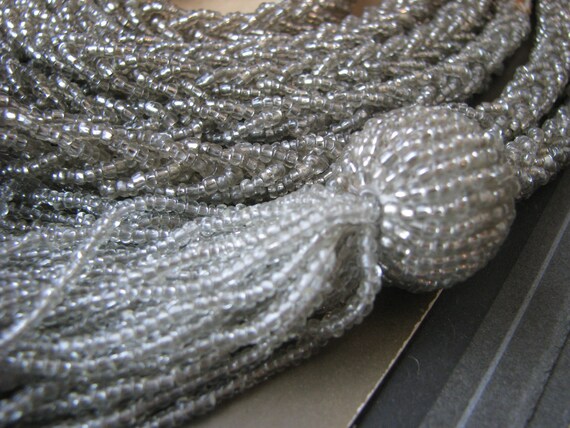 Antique Flapper Bead Becklace, 1920's Seed Bead Neckl… - Gem