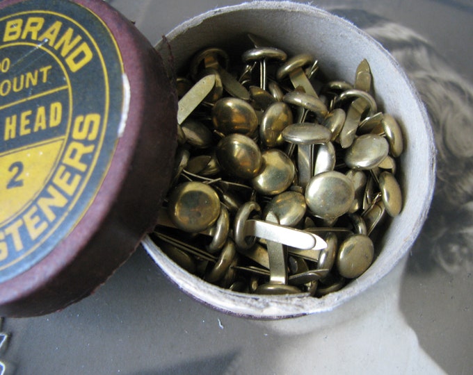 Vintage Brad Fasteners, Vintage Paper Fasteners, Antique Brass ...