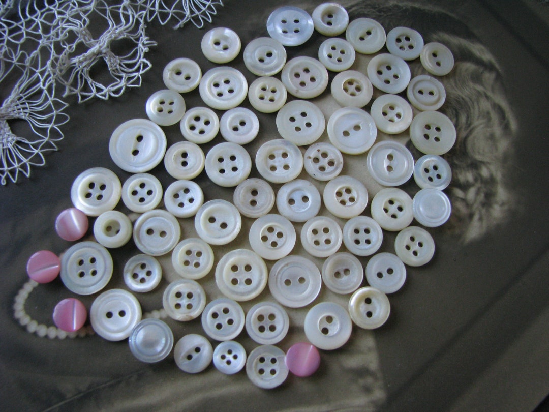 Small Antique Carved Shell Buttons, Antique Mother of Pearl Buttons ...