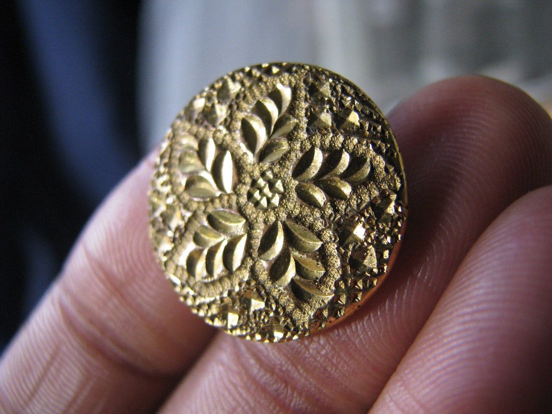 Antique Golden Age Button, Gold Gilt Button, Antique Victorian Button ...