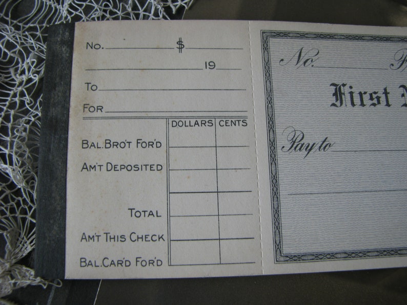 Antique Checkbook Antique Book of Checks Antique Checks - Etsy