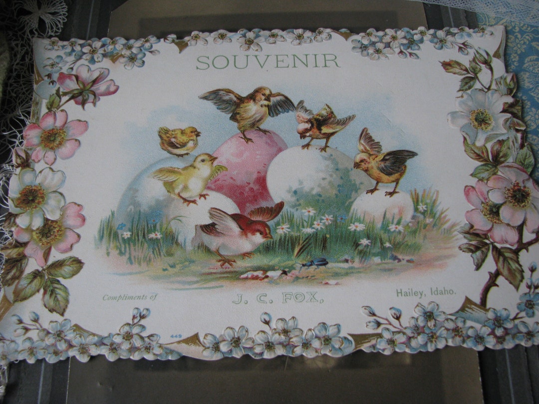 Antique German Lithograph, Antique Victorian Lithograph, Antique Easter ...