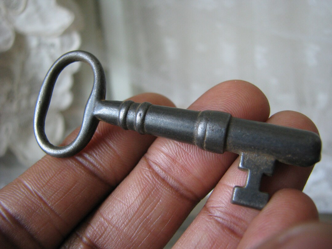 Antique Halloween Decor, Antique French Key, Antique Padlock Key, Large ...