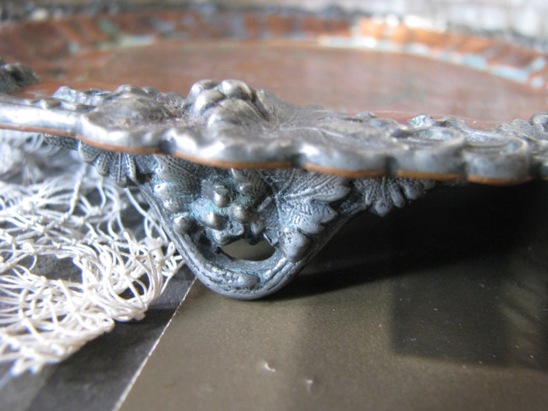 Antique Copper Tip Tray, Victorian Hotel Tray, Grape Vine Detail - Etsy