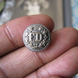 Antique Fire Department Button, Antique Uniform Button, Superior ...
