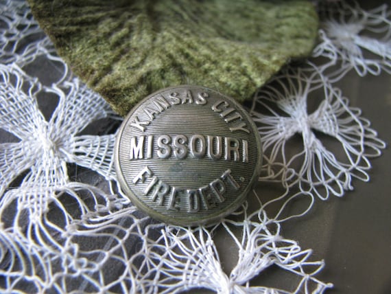 Antique Fire Department Button Kansas City Fire Department | Etsy