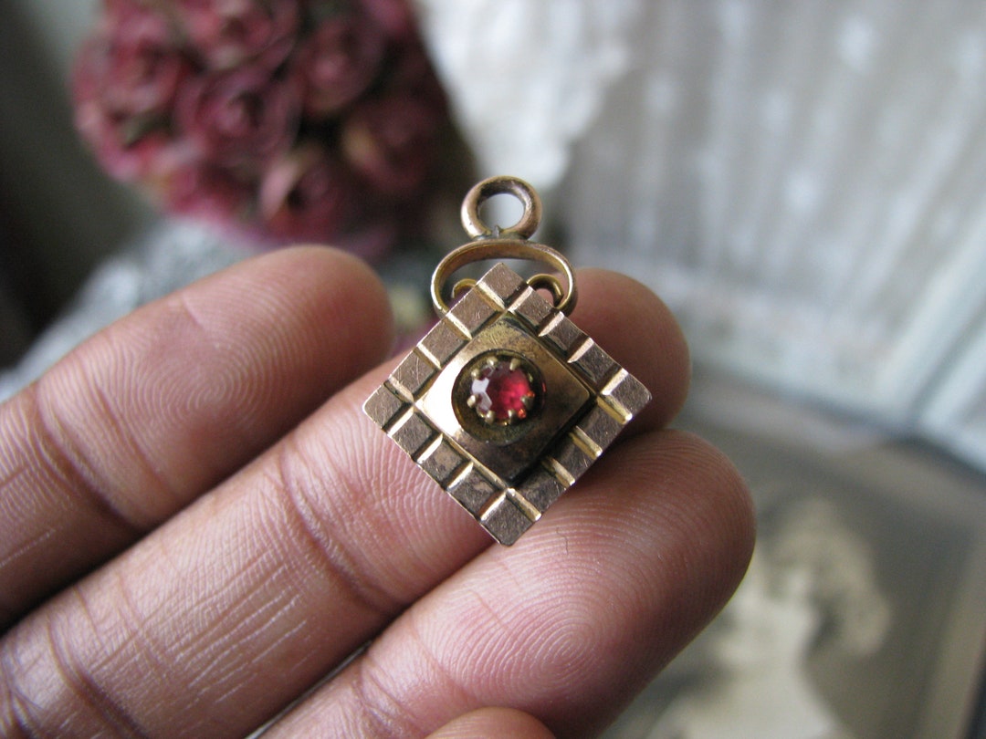 Antique Paste Pendant, Victorian Paste Pendant, Antique Gold Filled ...