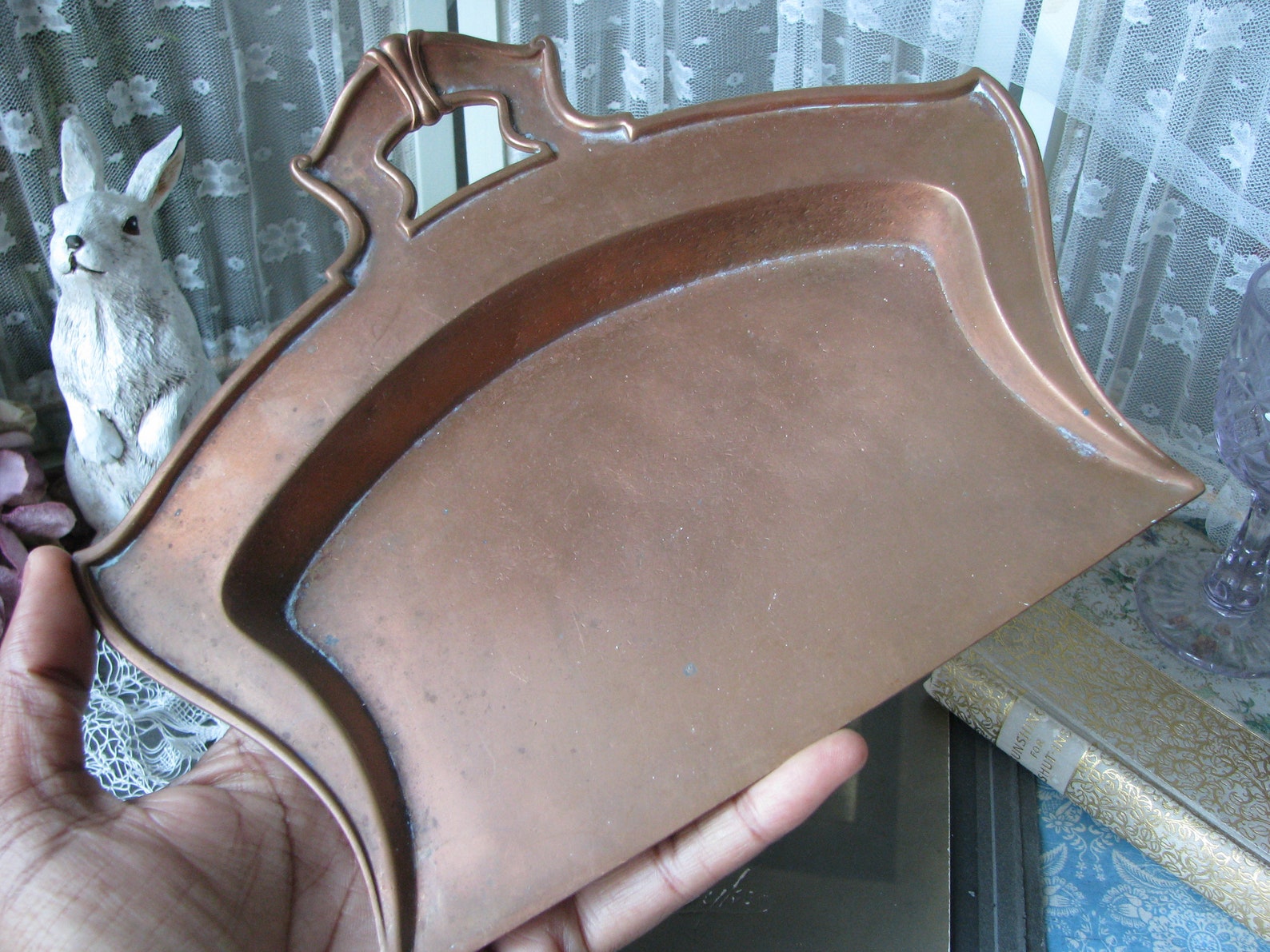 Antique Copper Crumb Tray, Manning Bowman, Arts & Crafts Silent Butler ...