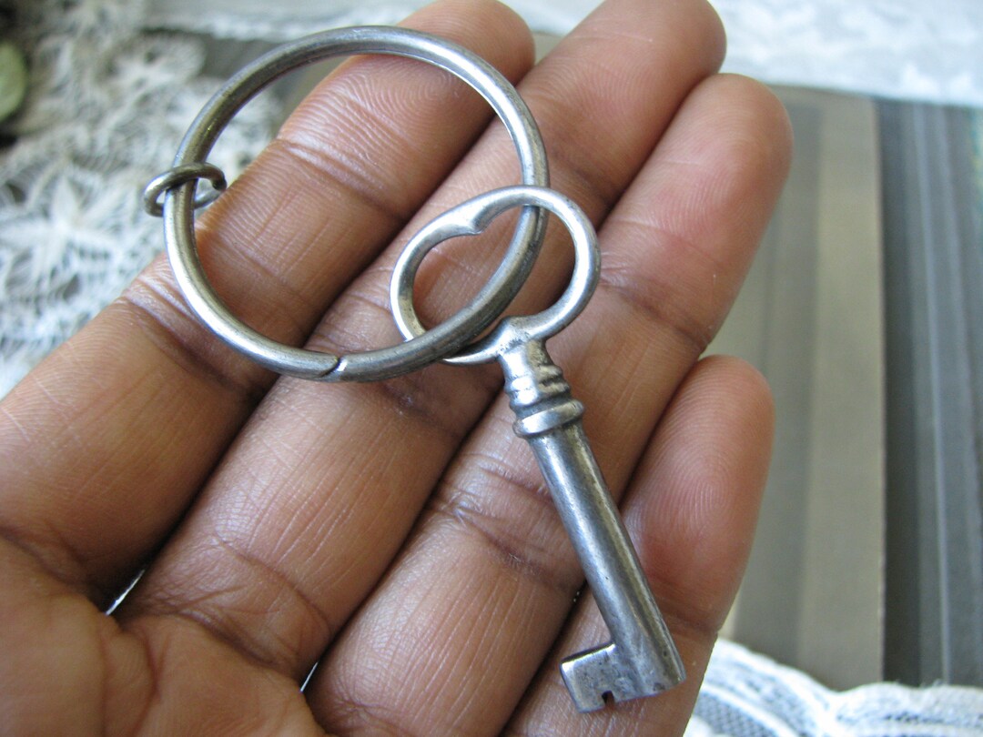 Antique Halloween Decor, Antique French Key, Antique Cabinet Key, Large ...