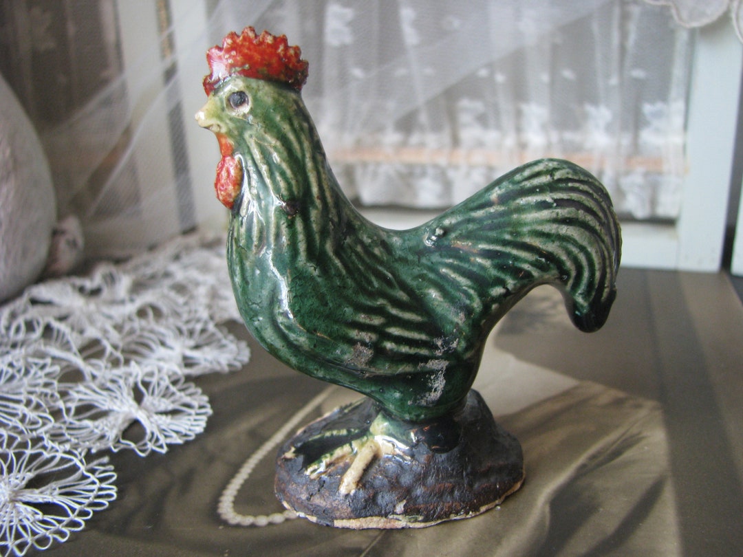 Antique Chicken Figurine, Victorian Chicken Figurine, Victorian ...